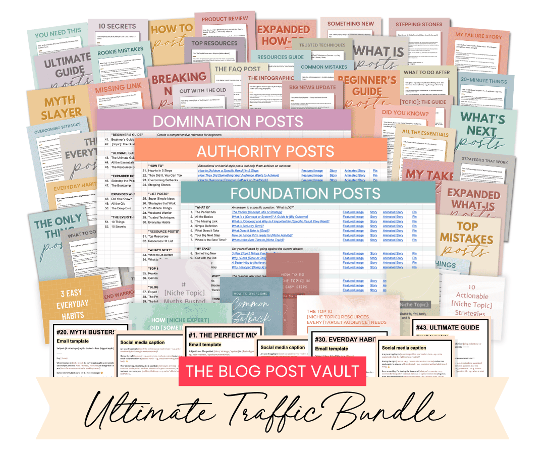 BPV Limited Time Offer - Blog Post Vault + Promo Content Pack Bundle - ConversionMinded