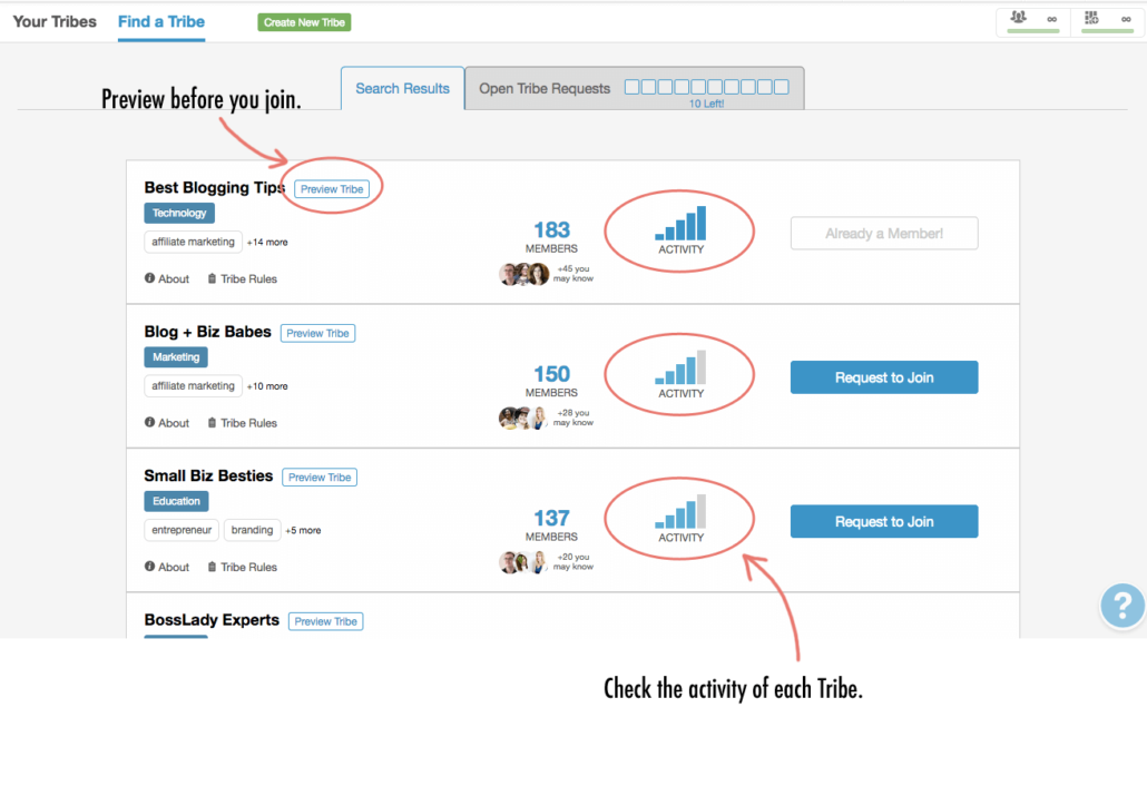 preview-tribes-before-joining | ConversionMinded